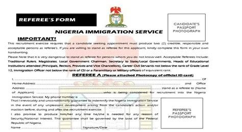 Nis Recruitment Referee Guarantor Form 2023 Download Pdf Here