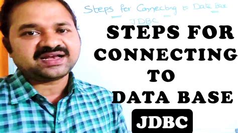 jdbc steps for connecting to data base steps for java data base