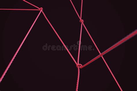 rope network networking connect together loop 3d rendering stock