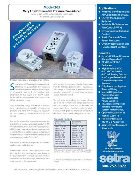 Model Data Sheet Setra