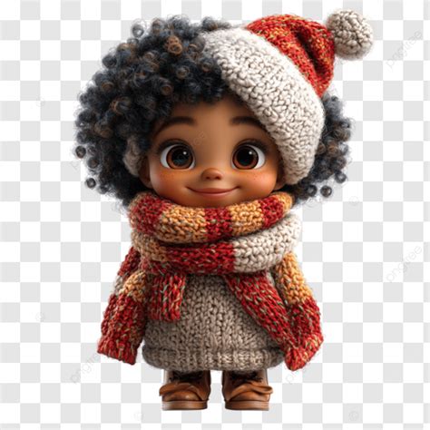 Cartoon Character With Scarf And Hat Cartoon Character Scarf Hat Png