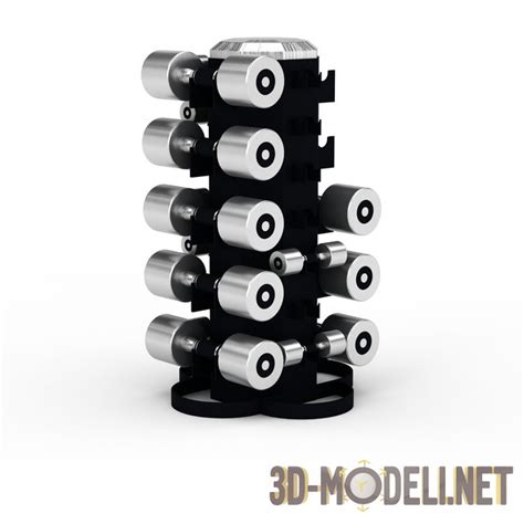 3D модель – Стойка с гантелями