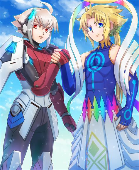 Safebooru 2boys Armor Azure Striker Gunvolt Bare Shoulders Blonde