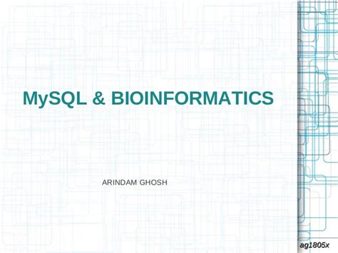 mysql and bioinformatics