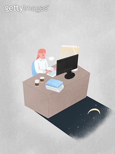 화이트칼라 전문직 비즈니스 야간근무 고용문제 스트레스 책상 이미지 Jv12293503 게티이미지뱅크