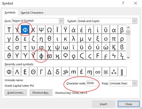 Type Phi uppercase Φ or lower φ in Word and Office Office Watch