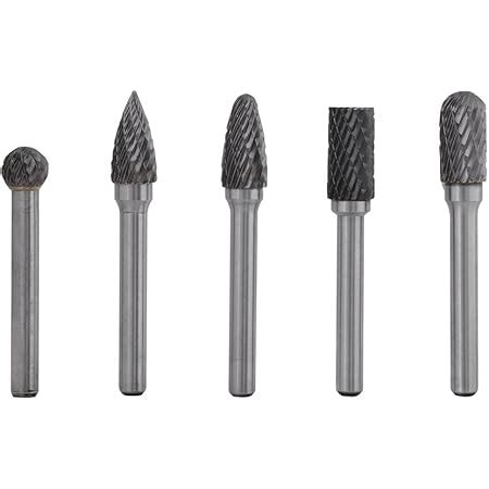 Fraises Sur Tige En Carbure De Tungstène à Double Coupe 10 Pièces Kit