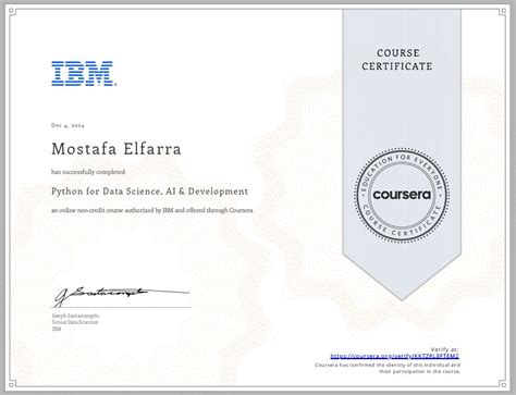 Mostafa Elfarra On Linkedin Python Datascience Ai Coursera Learning