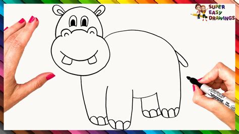 How To Draw Cartoon Hippo