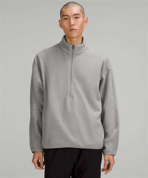 Lululemon Oversized Fit Fleece Half Zip Gull Grey Lulu Fanatics