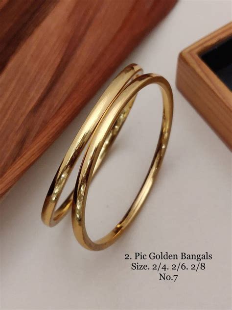 Golden Brass Bangle 1 Pair At Rs 199pair In Surat Id 2850480780373