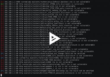 Router Exploitation Framework RouterSploit CYBERPUNK