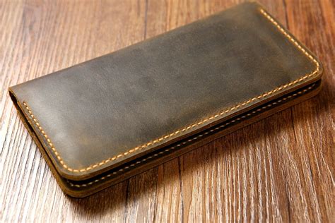 Mens Long Wallet Leather