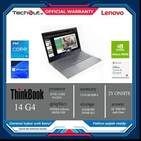 Jual Lenovo Thinkbook G Iap Hyid Core I U Gb Gb Ssd W Ohs Di Seller Techout