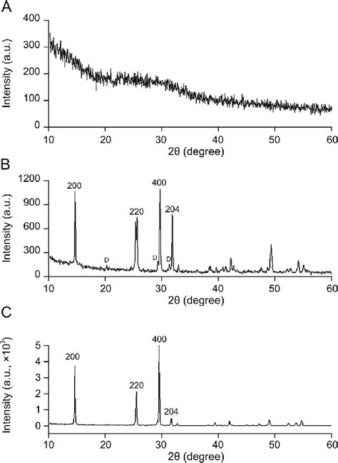 X Ray Diffraction Patterns Of A Sintered Bioactive Glass Bg