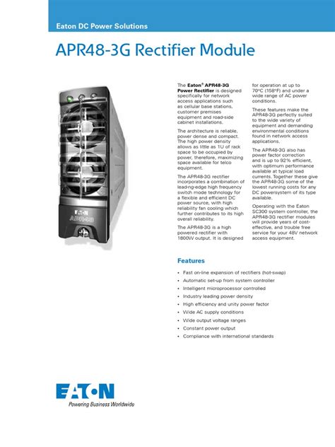 Eaton Apr48 3g Rectifier Datasheet Ps154001en Pdf Rectifier