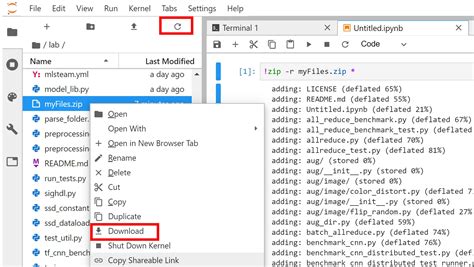 how to download multiple files from a lab — mlsteam documentation