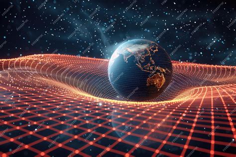 Premium Photo Gravitational Theory Gravitational Wave On Planet Earth Physical And