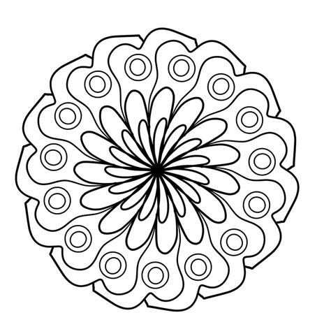 Dibujos De Mandalas Flores Para Colorear