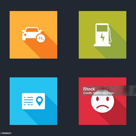 설정 수소 자동차 전기 충전 소 주소 책과 슬픈 미소 아이콘 벡터 전기 연료 및 전력 생산에 대한 스톡 벡터 아트 및 기타 이미지 전기 연료 및 전력 생산 수소 천연