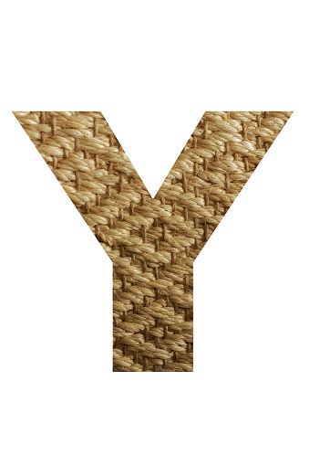 문자 Y 알파벳 짠 황마 카펫의 디자인 프로젝트 포스터 엽서 초대장 브로셔 및 앨범용 자연 섬유의 알파벳 컬렉션의 그림입니다 0명에 대한 스톡 사진 및 기타 이미지 Istock