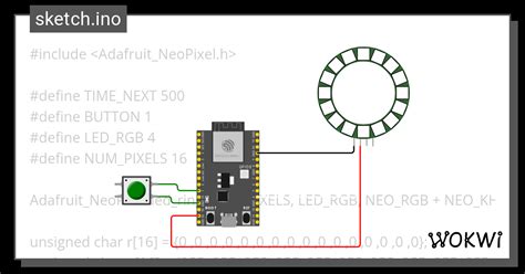 Neopixelring Wokwi Esp32 Stm32 Arduino Simulator