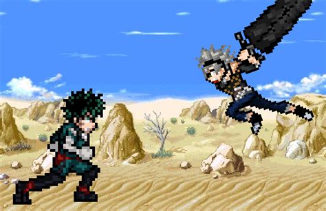 Deku Vs Asta Sprite Art Rdeathbattle