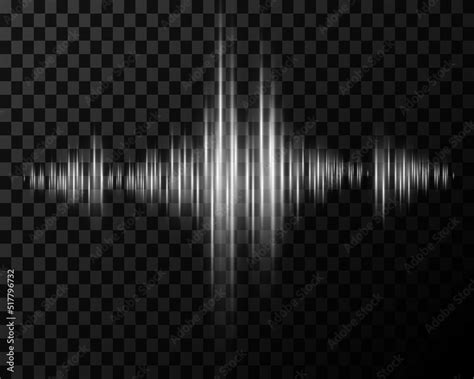 Vector Sound Waves Abstract Music Pulse Background Wave Graph Of The Audio Track Frequency And