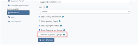 Prevent Duplicate Signups