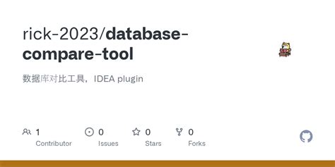 Github Rick 2023database Compare Tool 数据库对比工具，idea Plugin