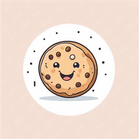 Premium Vector Cute Cookie Cartoon Illustration Vector Design