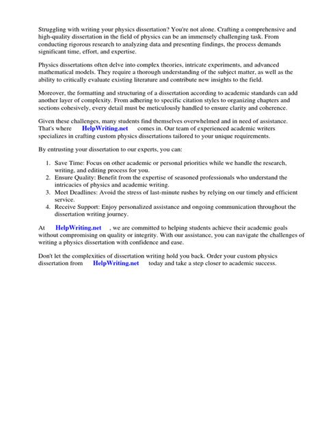 Physics Dissertation Pdf Pdf Thesis Physics