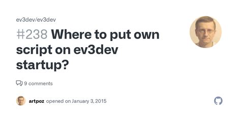 Where To Put Own Script On Ev3dev Startup · Issue 238 · Ev3devev3dev