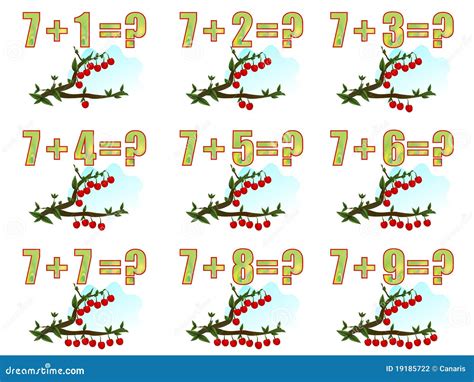 Learning Math Adding 7 Cdr Vector Stock Vector Illustration Of Learning Math Adding 7 Cdr Vector Stock Vector Illustration Of
