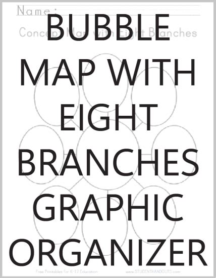 Concept Map With Eight Branches Worksheet Free Printable Pdf