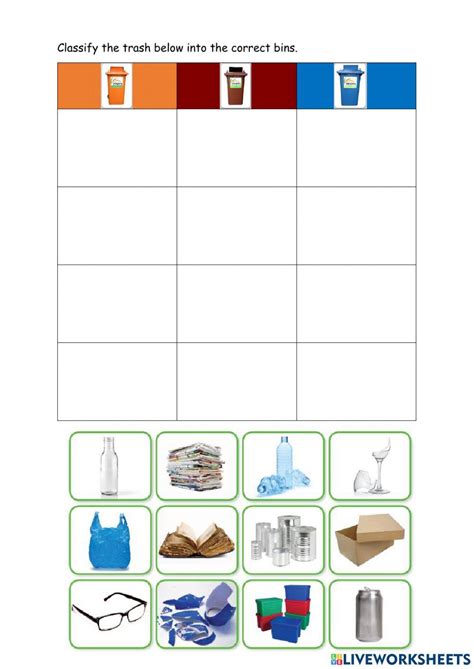 Recycle Bin Free Interactive Worksheets 1113973