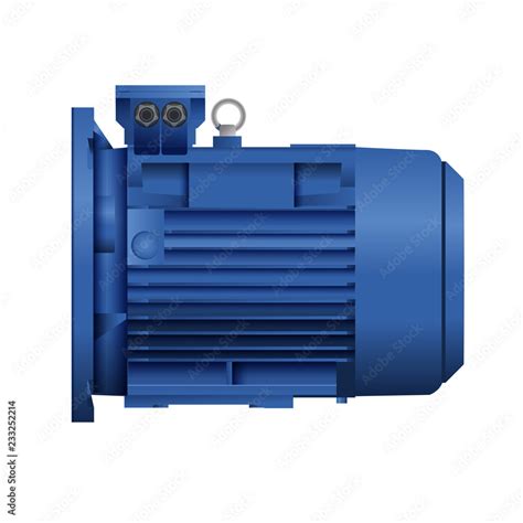 Electric Motor Vector Illustration On White Background Isolated Image