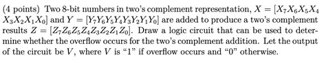 solved 4 ﻿points ﻿two 8 bit numbers in ﻿two s complement