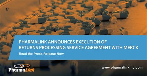 Pharmalink Announces Execution Of Returns Processing Service Agreement