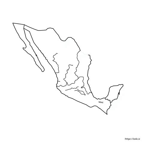 Mexico Map Coloring Pages