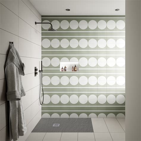 Stonehouse Studio Synergy Olive Patterned Wall And Floor Tiles 225 X