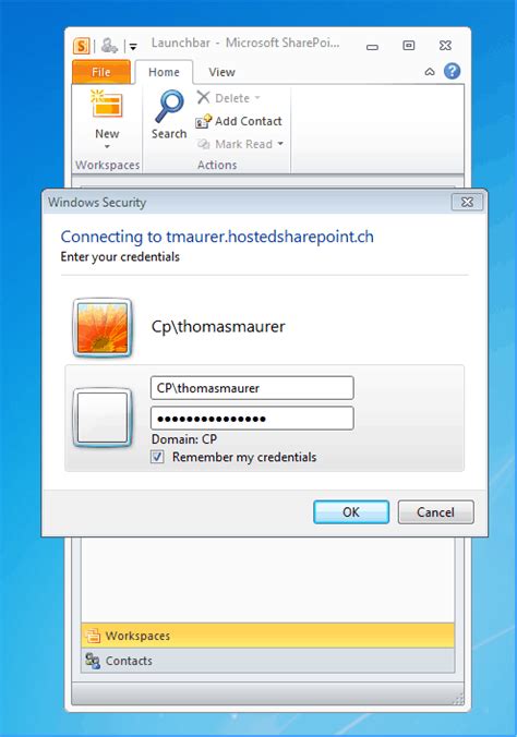 How To Use Sharepoint Workspace 2010 With Genotec Hosted Sharepoint