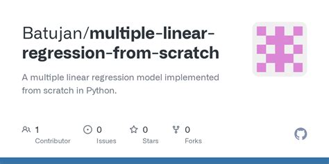 Github Batujanmultiple Linear Regression From Scratch A Multiple