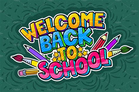 Welcome Back To School A Decorative Illustration By Vectorstory Back