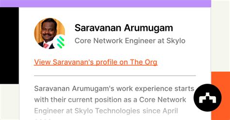 saravanan arumugam core network engineer at skylo the org