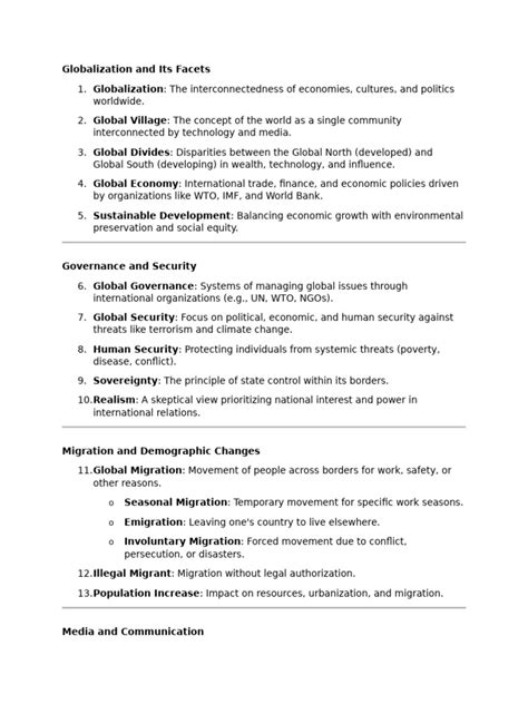 Globalization And Its Facets Pdf Globalization Human Migration