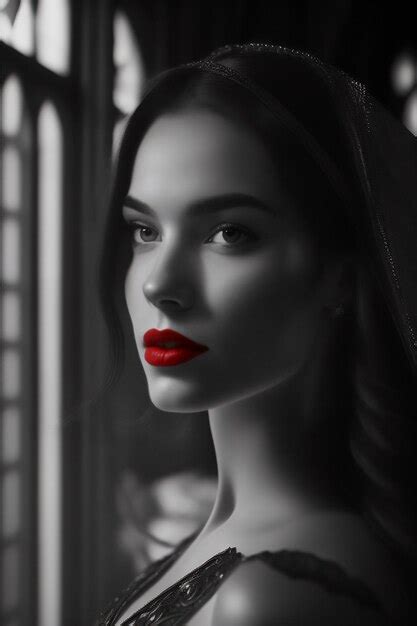 Premium Ai Image A Beautiful Classic Church Bride Only With A Red