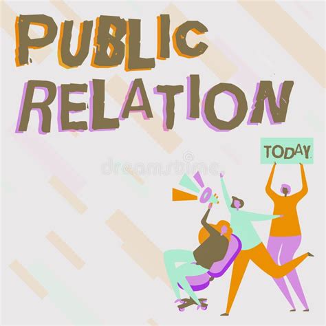 Sign Displaying Public Relation Concept Meaning Practice Of Deliberately Managing The Spread Of