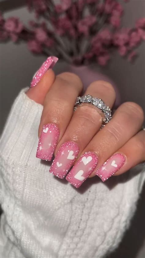 Gorgeous Pink Heart Nail Art For A Romantic Touch Valentines Day