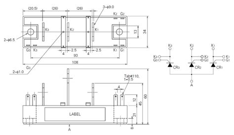 150a Thyristor Module Suitable For Low Voltage 3 Phase Rectifier